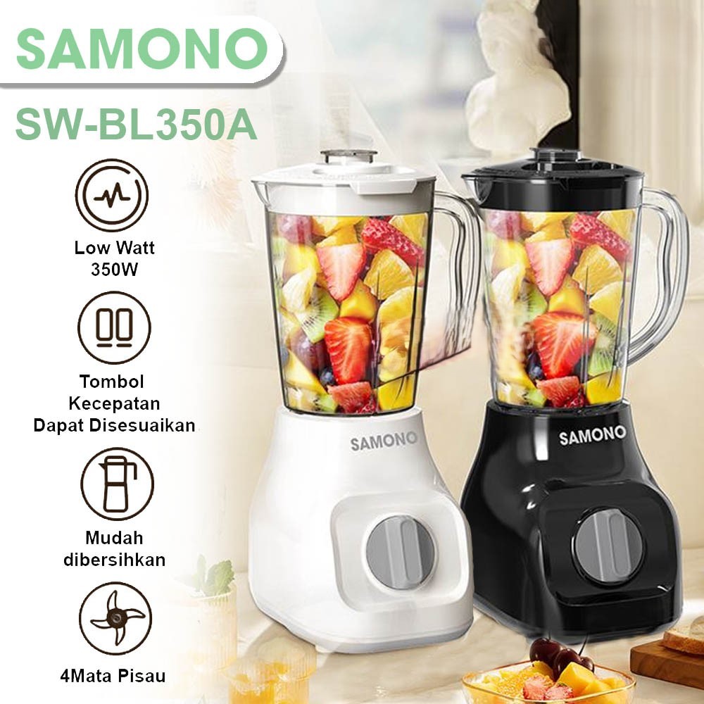 Jual BLENDER PLASTIK SAMONO SW-BL350A MULTIFUNGSI 2 IN 1 KAPASITAS 1,2 ...