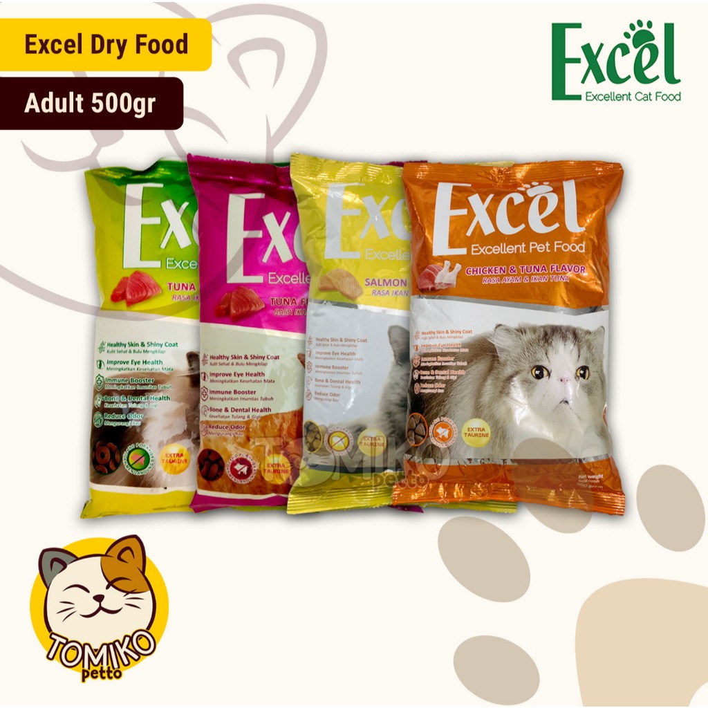 Jual Excel Dry Food Makanan Kucing 500gr | Shopee Indonesia