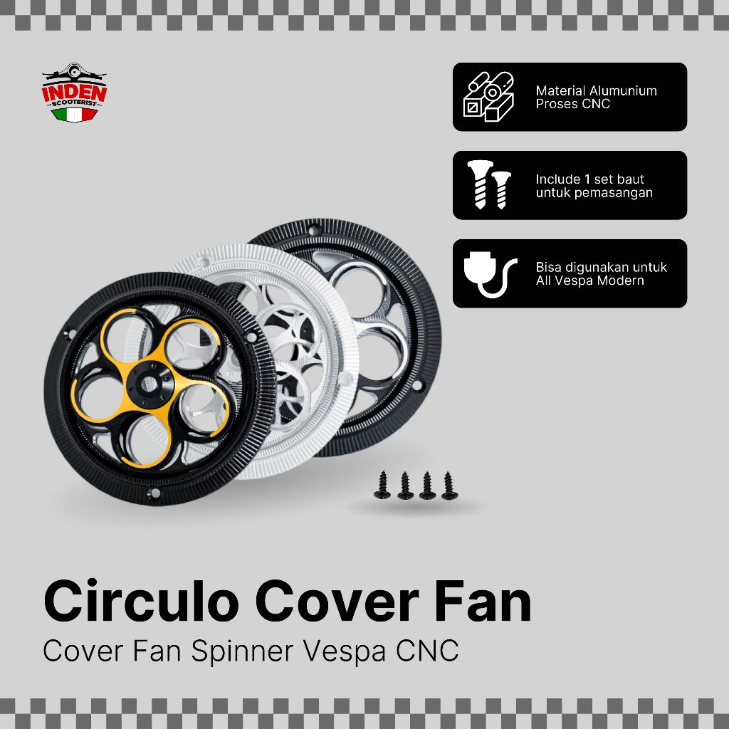 Jual Cover Fan Spinner Vespa Sprint Primavera GTS S LX LXV | Shopee ...