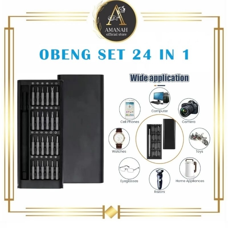 Jual Obeng Kecil / Obeng Set 24 in 1 Magnetic Premium Multifungsi Obeng Serbaguna Untuk ...