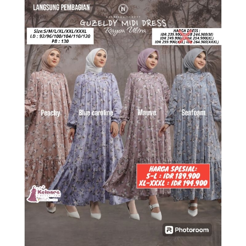 Jual GUZELDY MIDI DRESS NADHEERA LUXURY | Shopee Indonesia
