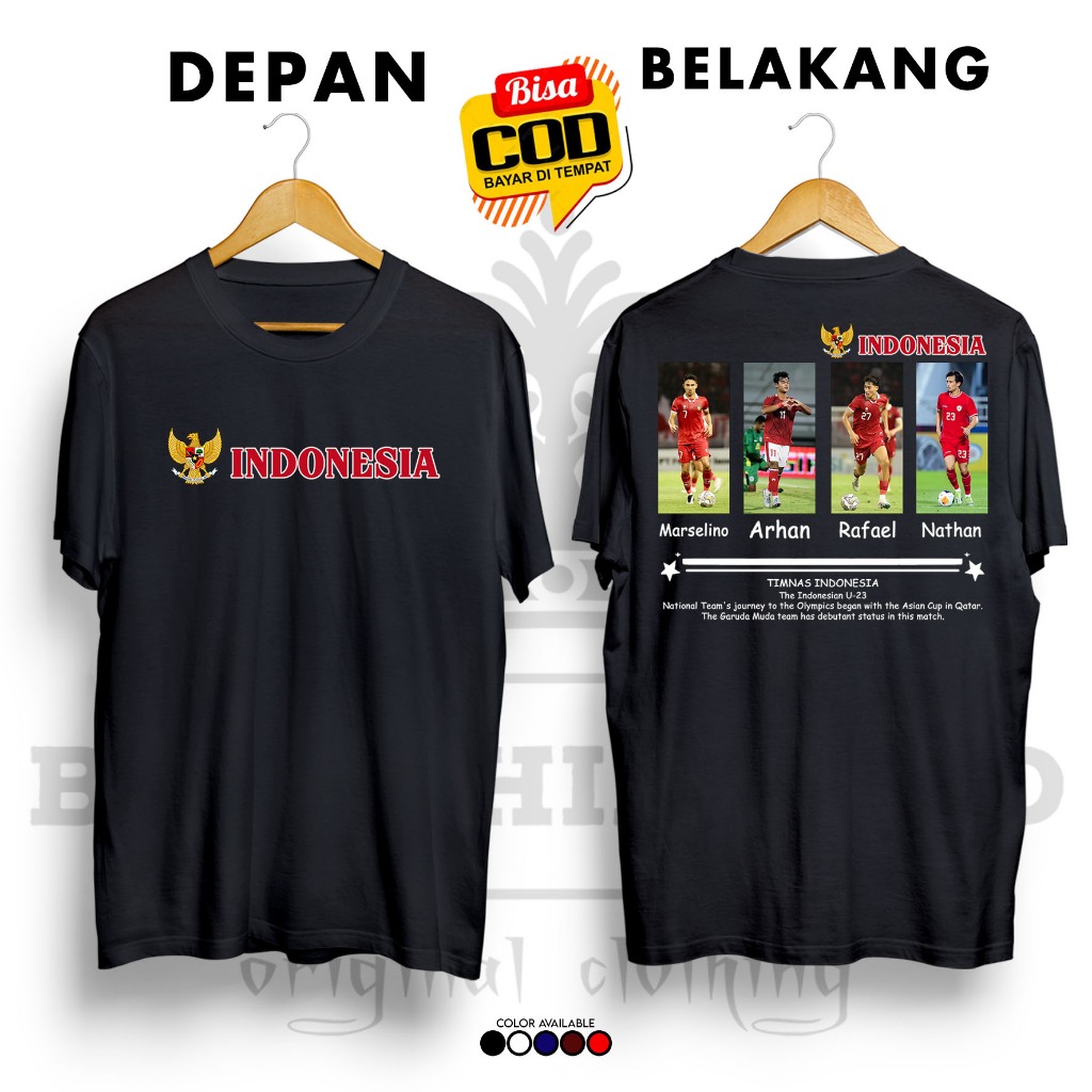Jual KAOS TIMNAS INDONESIA U-23 Arhan - Rafael - Marselino - Nathan ...