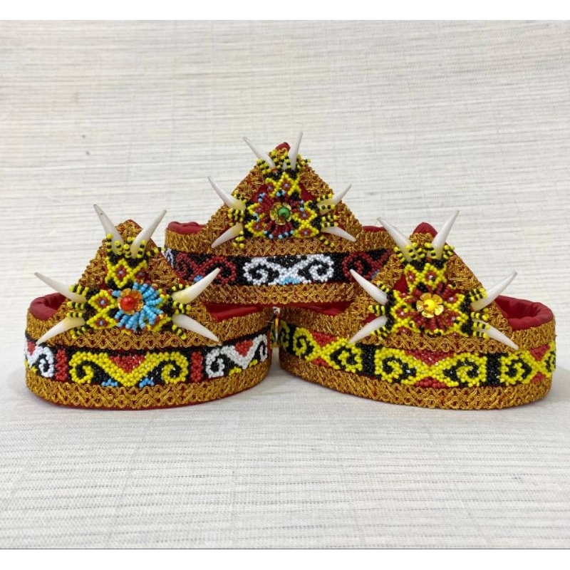 Jual TOPI DAYAK // HIASAN KEPALA DAYAK // TOPI DAYAK PRIA // MAHKOTA ...