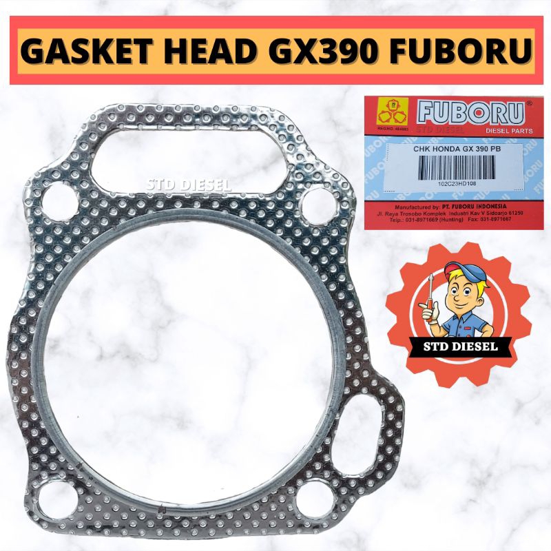 Jual GASKET HEAD MERK FUBORU GX390 PACKING PECKING PEKING PAKING 13 HP ...