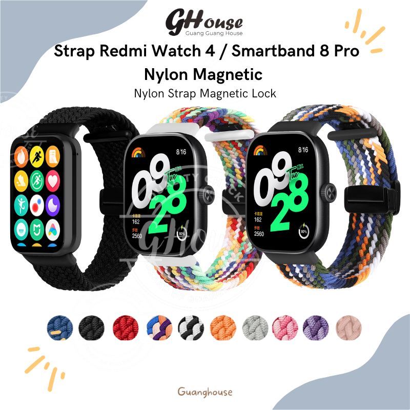 Jual Strap Redmi Watch 4 Nylon Magnectic Tali Strap Smartband 8 PRO Mi ...