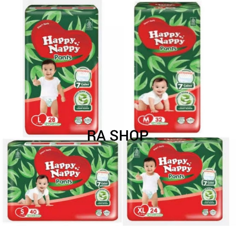 Jual Happy Nappy Smart Pantz S40/M32/L28/XL24. Happy napy celana ...
