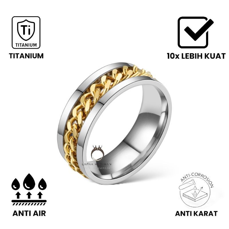 Jual CINCIN PRIA COWOK KEREN TITANIUM ANTI KARAT ANTI LUNTUR MODEL ...