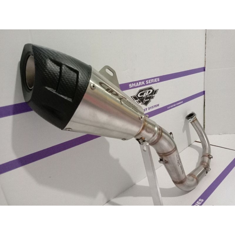 Jual KNALPOT CLD RACING TYPE SHARK SERIES MONCONG HITAM BEAT/BEAT FI ...