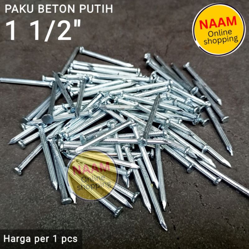 Jual (1 1/2") PAKU BETON PUTIH 1.5 INCH - PAKU BETON BAJA PUTIH 1 1/2 ...