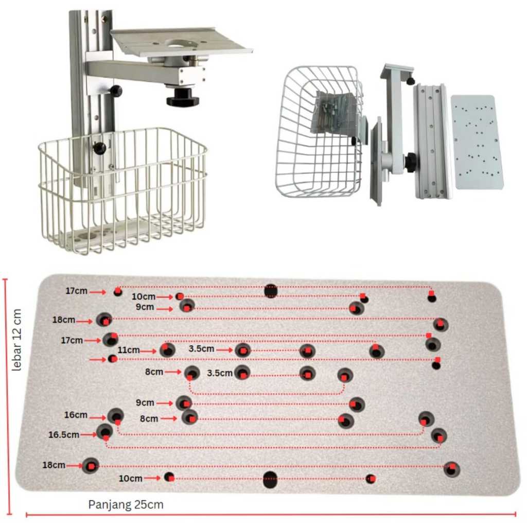 Jual Bracket Bedside Monitor / Bracket Patient Monitor / Wall Mount ...