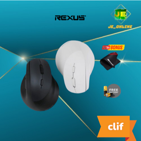 Jual Rexus Clif V1&V2 Vertical Mouse Wireless Connection Garansi Resmi ...