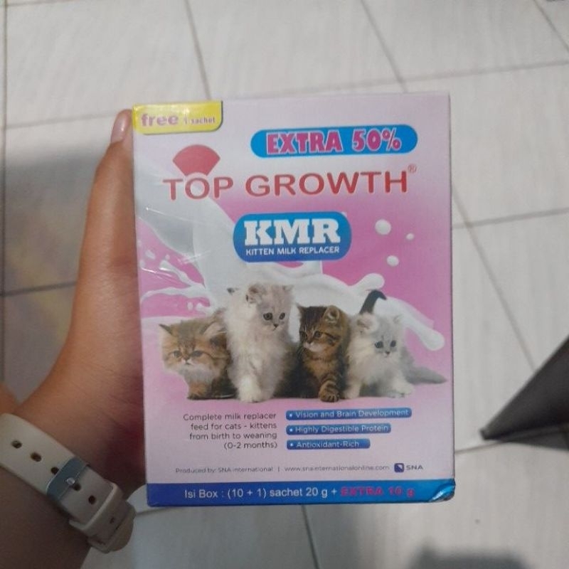 Jual Top Growth Kitten Milk Replacer Susu Anak Kucing @1 box isi 10 pcs ...