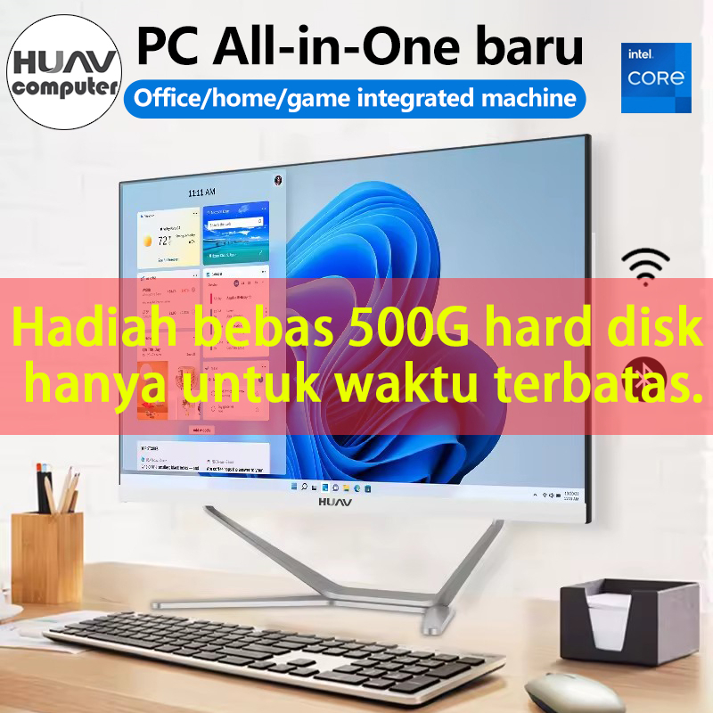 Jual Huav komputer PC gaming, pc all-in-one baru, Prosesor Core i3 8100 ...