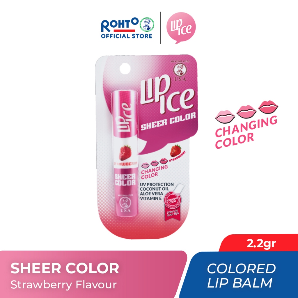 Jual Lip Ice Sheer Color Strawberry - 2.2gr | Shopee Indonesia