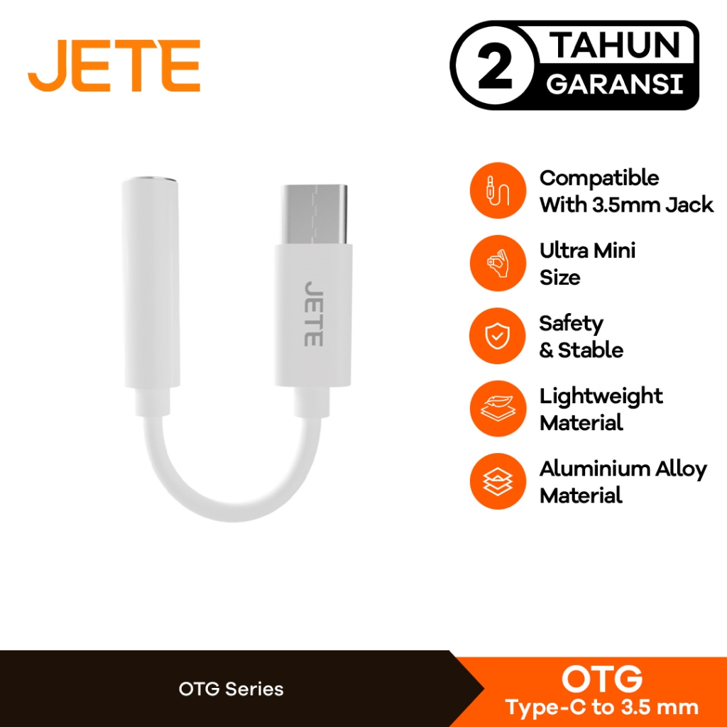 Jual JETE OTG Audio Jack to Type C Mini OTG - Garansi Resmi 2 Tahun ...