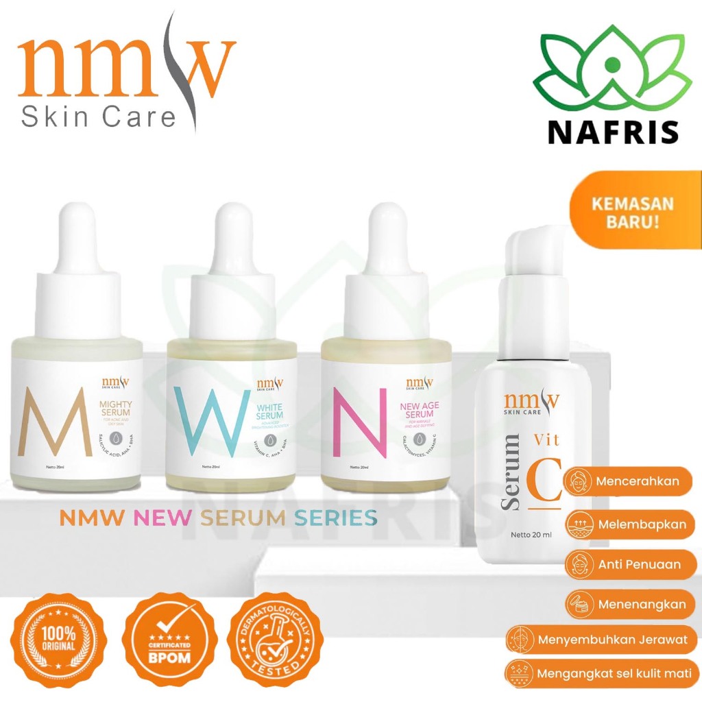 Jual ♥️Nafris♥️NMW White serum, Mighty serum, Age Serum & Serum Vit C ...