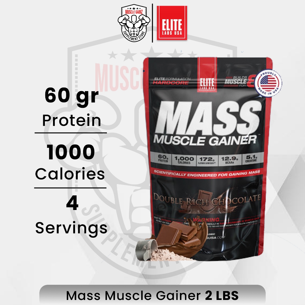 Jual Elite Labs Mass Gainer 2lb Susu Protein Gain Mass Penambah Berat ...