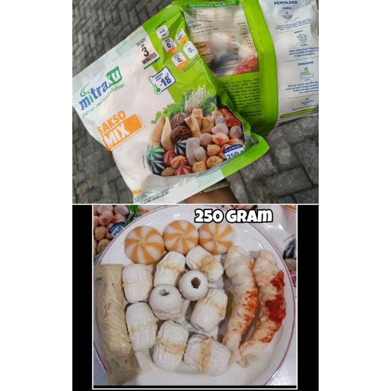 Jual MITRAKU BAKSO MIX 250 GRAM | Shopee Indonesia