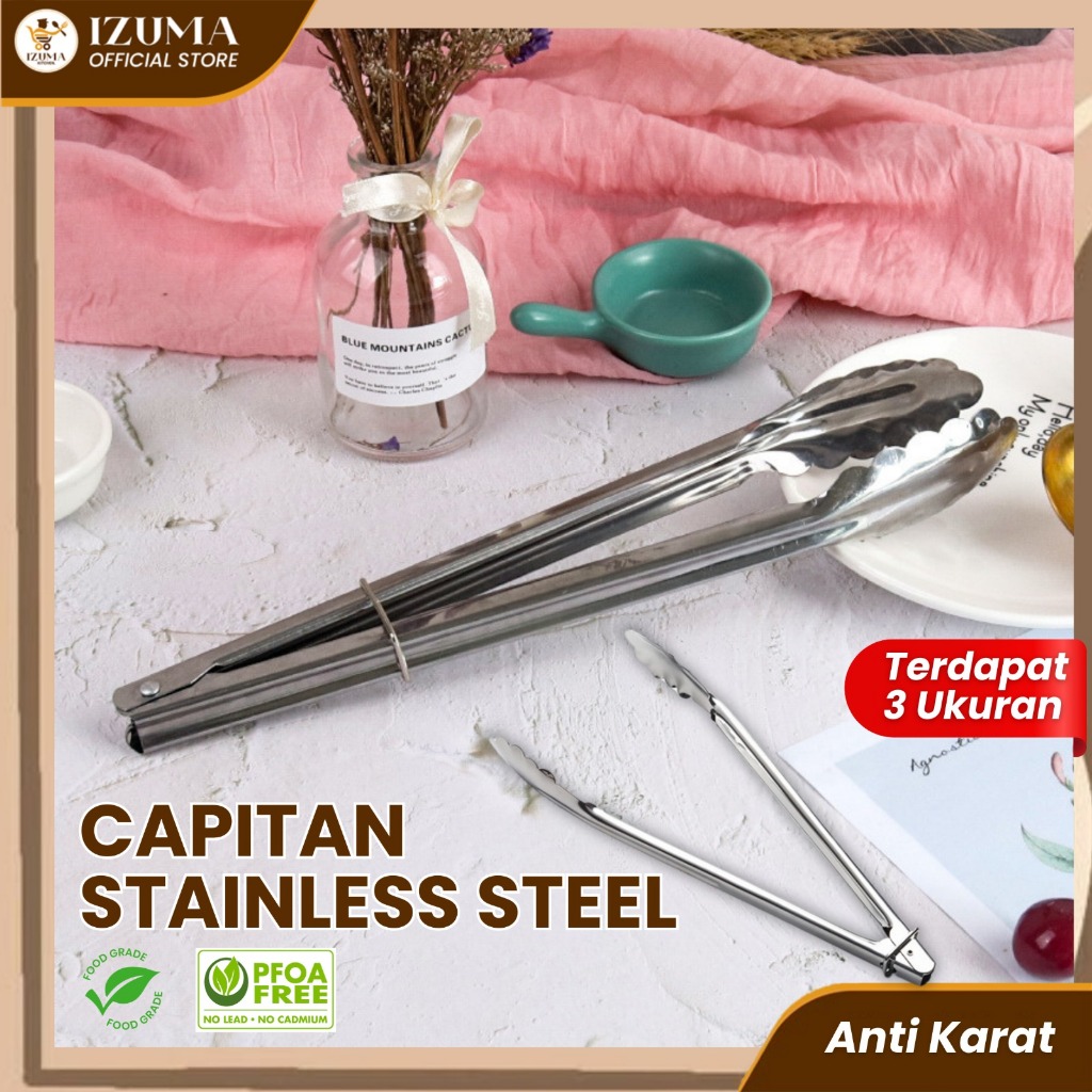 Jual IZUMA Capitan Makanan Capit Roti Penjepit Roti Alat Makan Penjepit ...