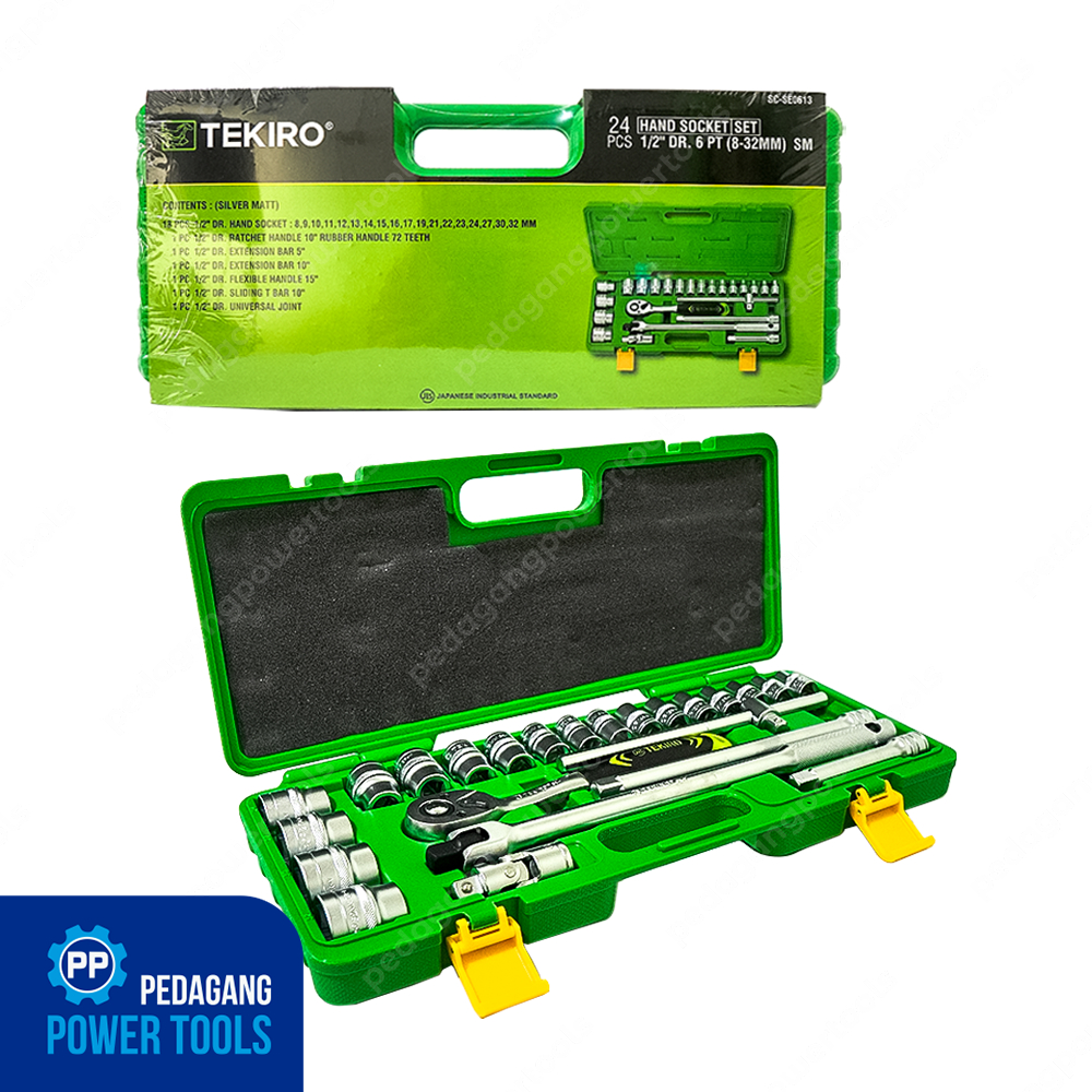 Jual TEKIRO Kunci Sok Set 24 Pcs 6 PT Tool Box Plastik Shock Socket ...