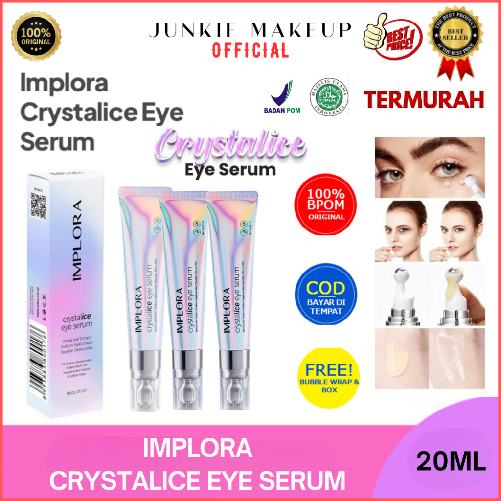 Jual 𝗝𝗨𝗡𝗞𝗜𝗘 𝗠𝗔𝗞𝗘𝗨𝗣 - Implora Eye Serum | Serum Mata Panda | Eye Serum Implora Crystalice [BPOM ...