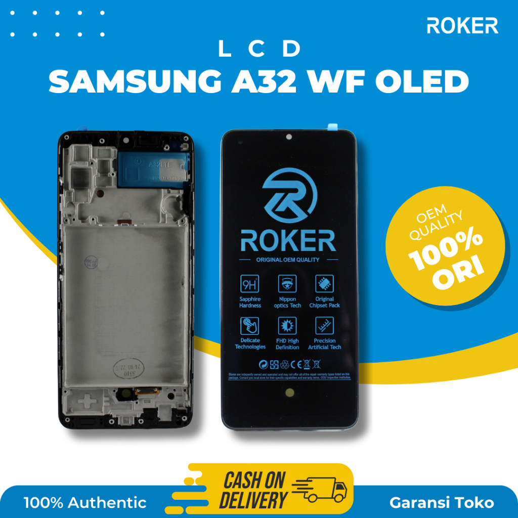 Jual ROKER LCD TOUCHSCREEN + FRAME SAMSUNG A32 4G / A325 OLED FULLSET BY ROKER | Shopee Indonesia