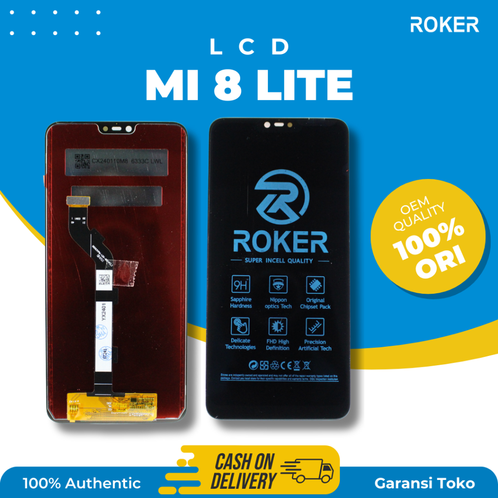 Jual ROKER LCD TOUCHSCREEN XIAOMI MI 8 LITE FULLSET BY ROKER | Shopee ...