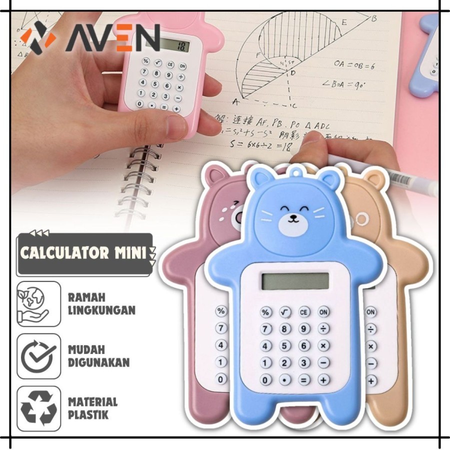 Jual Kalkulator Mini 8Digit Portable Lucu Motif Beruang/Calculator ...