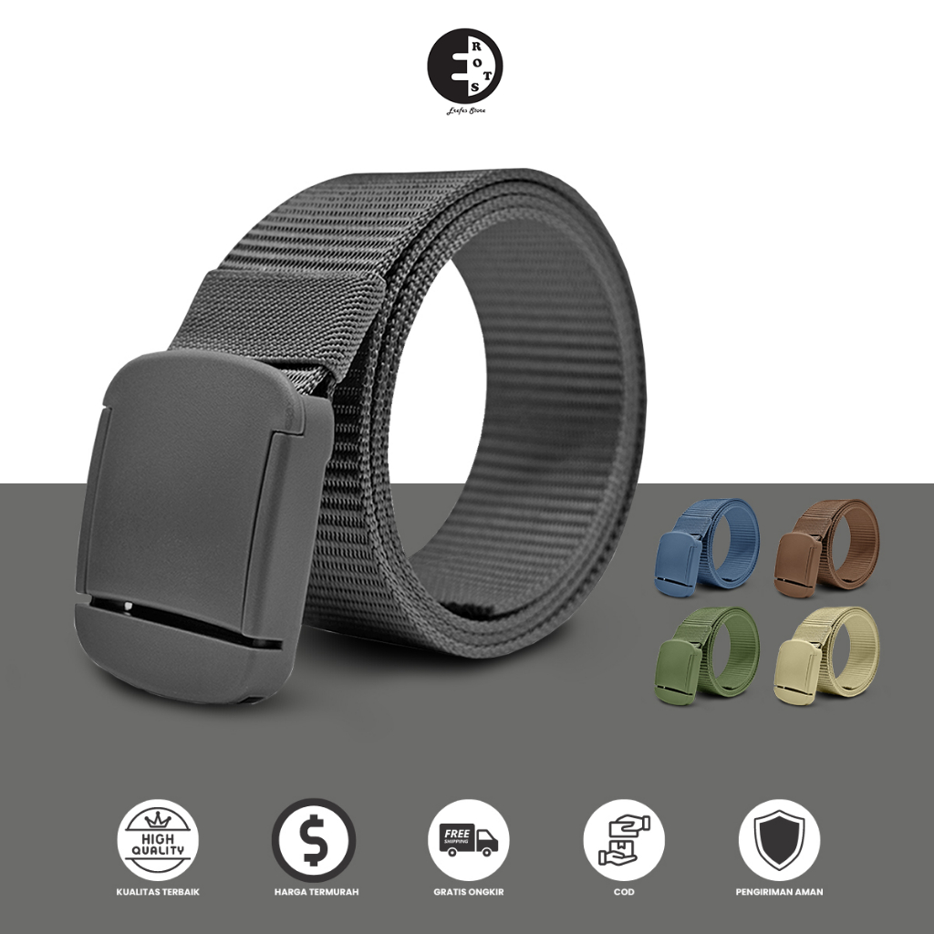 Jual Tali Pinggang / Ikat Pinggang Pria Tactical Military Sabuk Nylon Best Seller | Shopee Indonesia