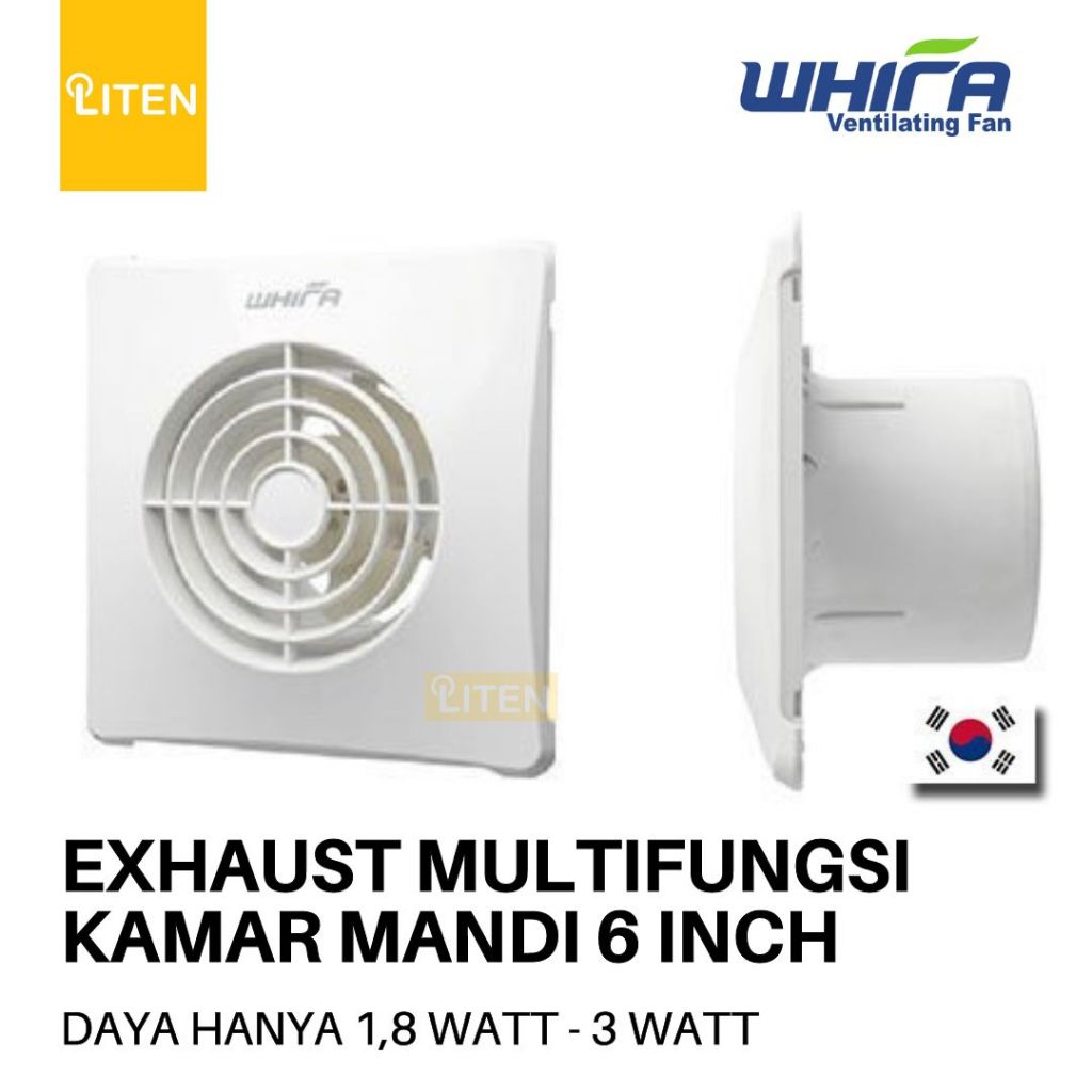 Jual Exhaust Fan Kamar Mandi Plafon Dinding Murah 6 inch 15CK Angin ...