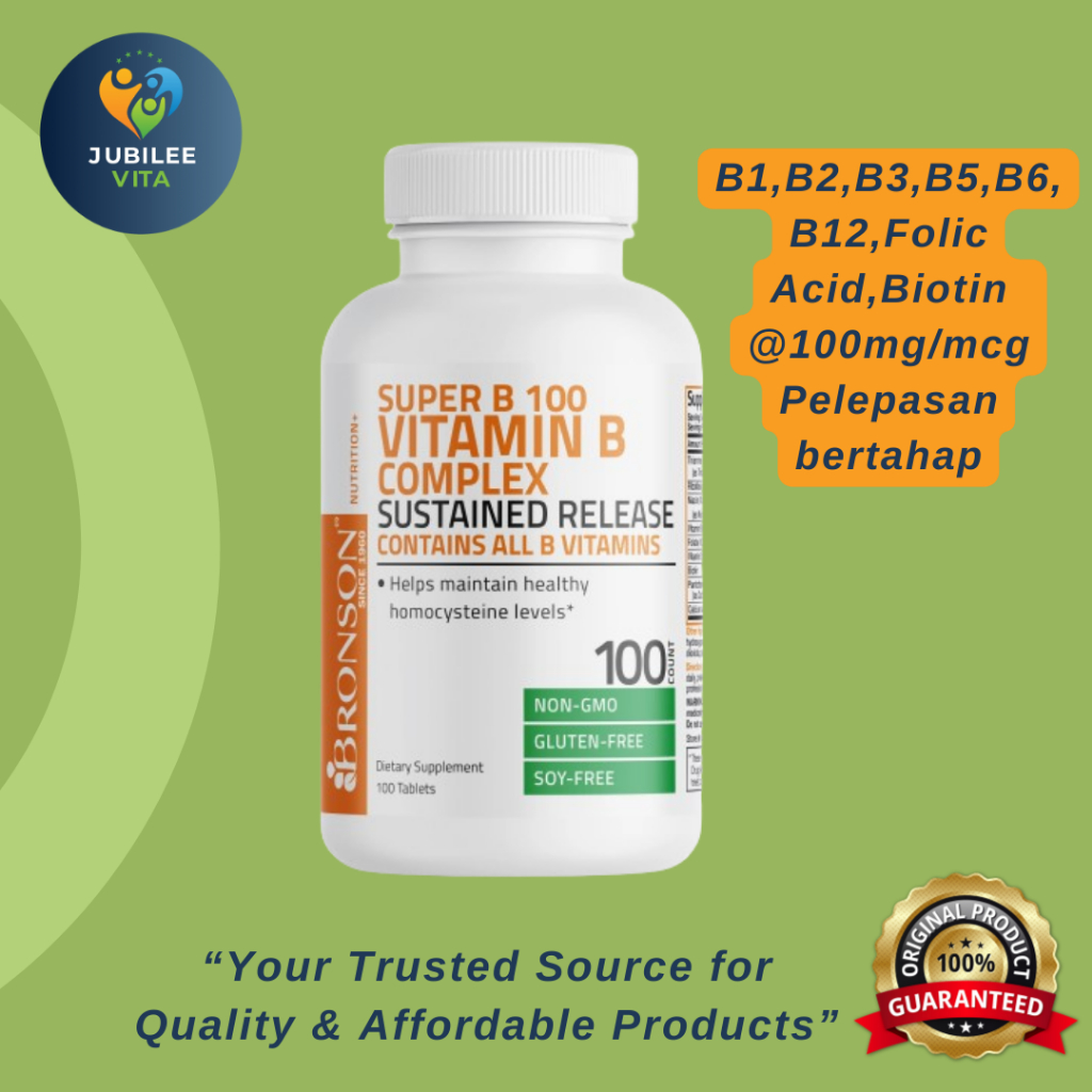 Jual Bronson Super B 100 Vitamin B Complex Sustained Release Pelepasan ...