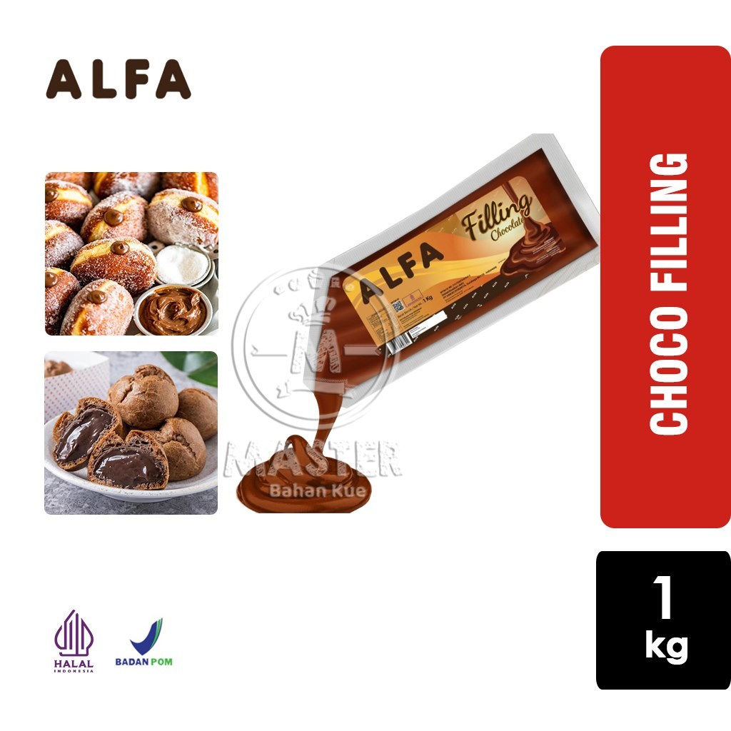Jual Cokelat Filling Coklat ALFA Chocolate Isian Roti [Pouch 1kg ...