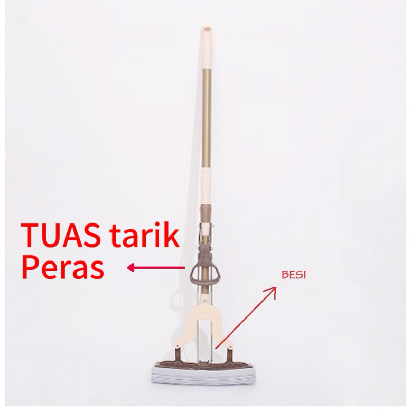 Jual alat pel busa PVA tipe mop tarik tuas pembersih lantai / mop jepit ...