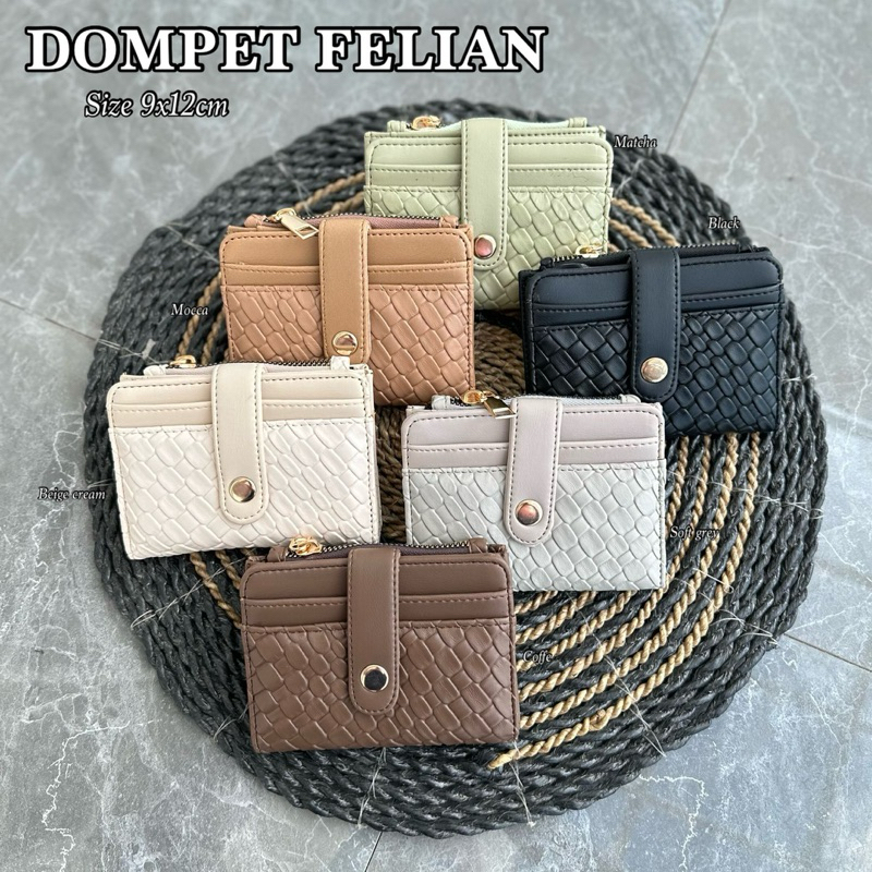 Jual Dompet wanita lipat motif anyam felian new arrival 126282 | Shopee ...
