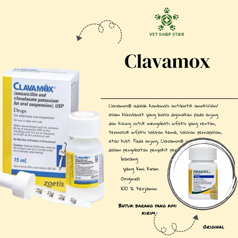 Jual Clavamox kucing & Anjing ( Antibiotik kucing anjing ) | Shopee Indonesia