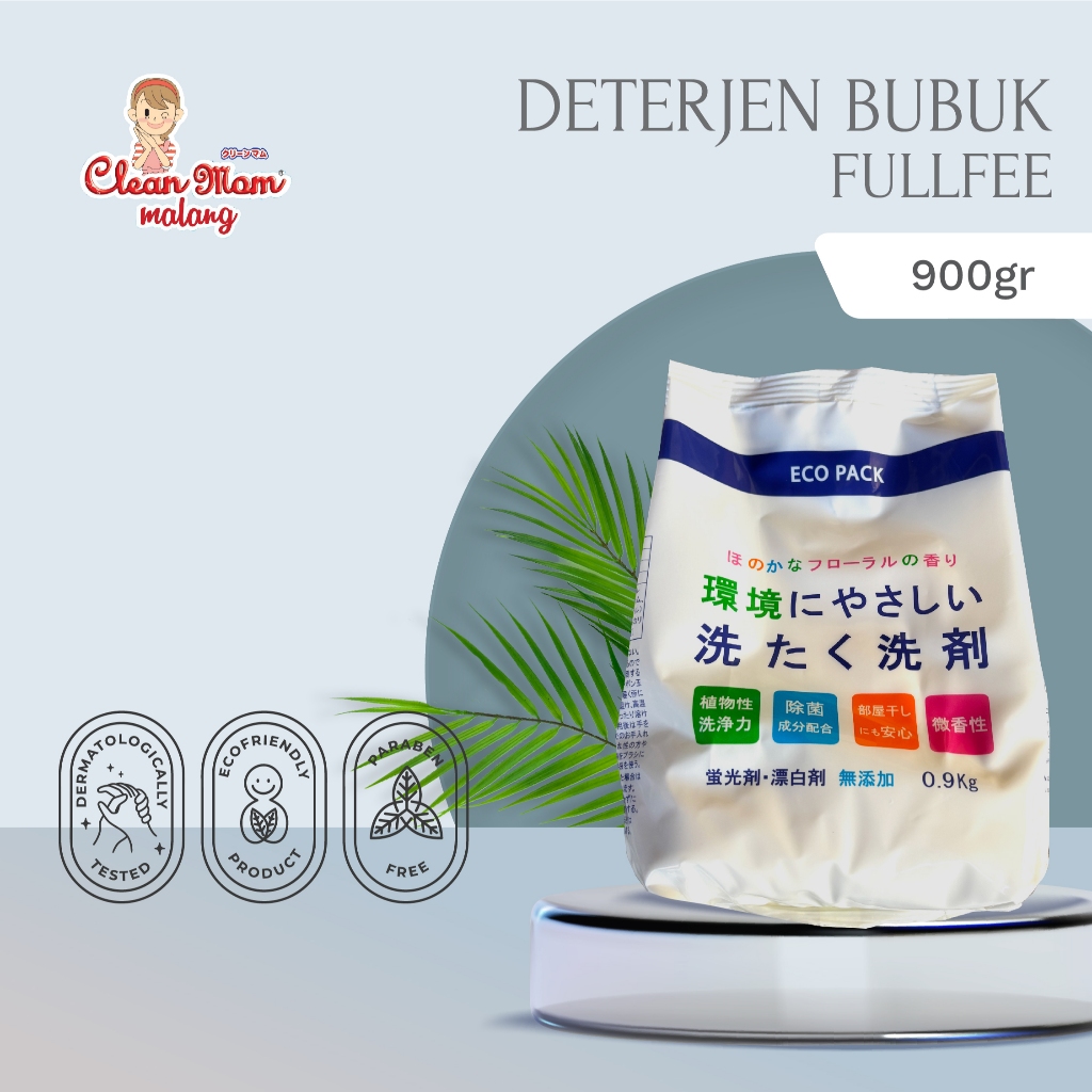 Jual Deterjen Bubuk Powder Clean Mom Fullfee 900 gram - hemat air ...