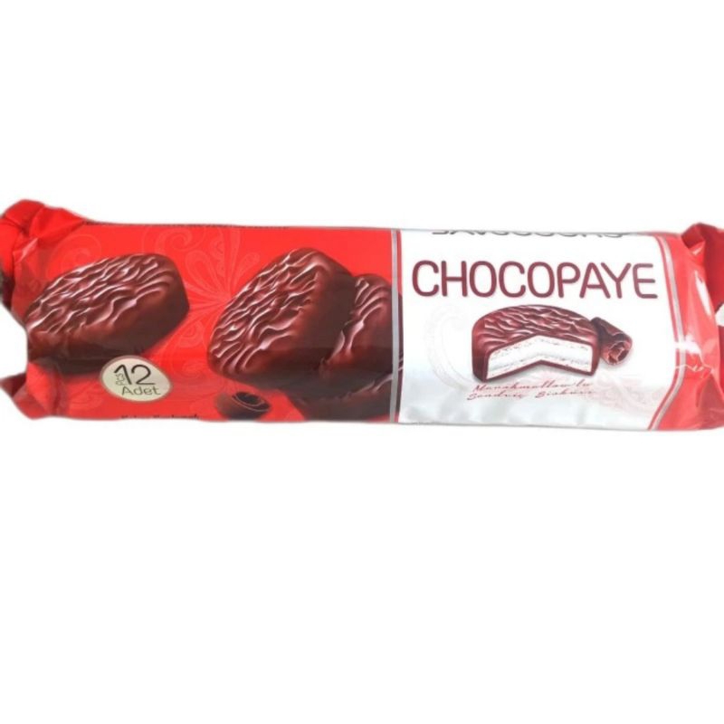 Jual Chocopaye Biskuit Lapis Coklat dan Marshmallow 12s | Shopee Indonesia