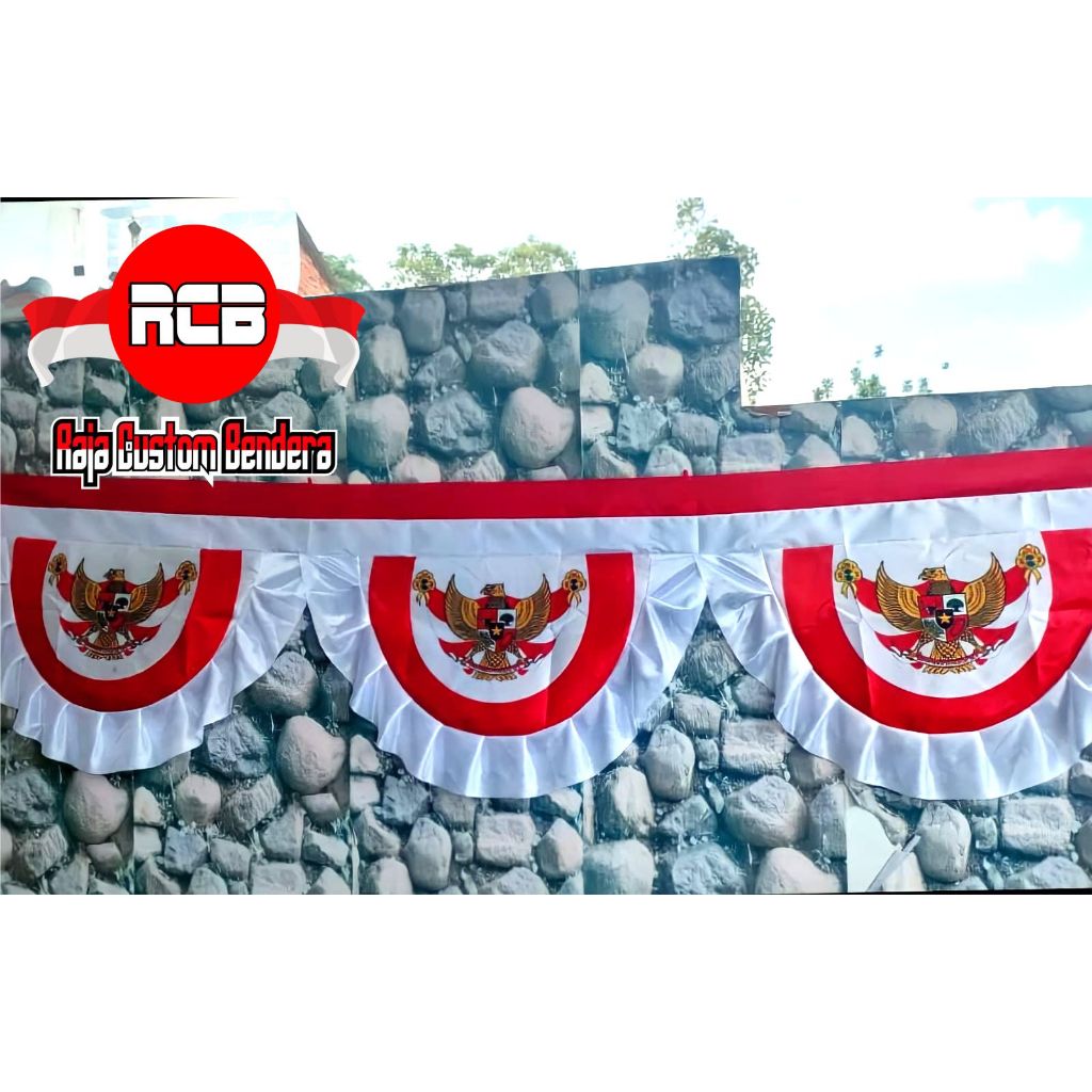 Jual umbul umbul bendera merah putih /bendera gelombang /umbul umbul bekron | Shopee Indonesia