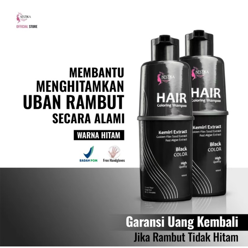 Jual AESTIKA SHAMPOO PENGHITAM RAMBUT UBAN - HAIR COLORING SHAMPOO ...