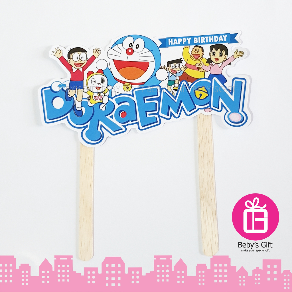 Jual Topper Happy Birthday Karakter Doraemon dan Nobita | Shopee Indonesia