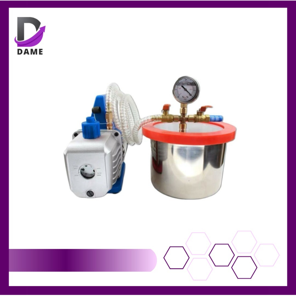 Jual Vacuum Degassing Chamber Diameter 20cm Epoxy Resin 3L dengan Pompa ...