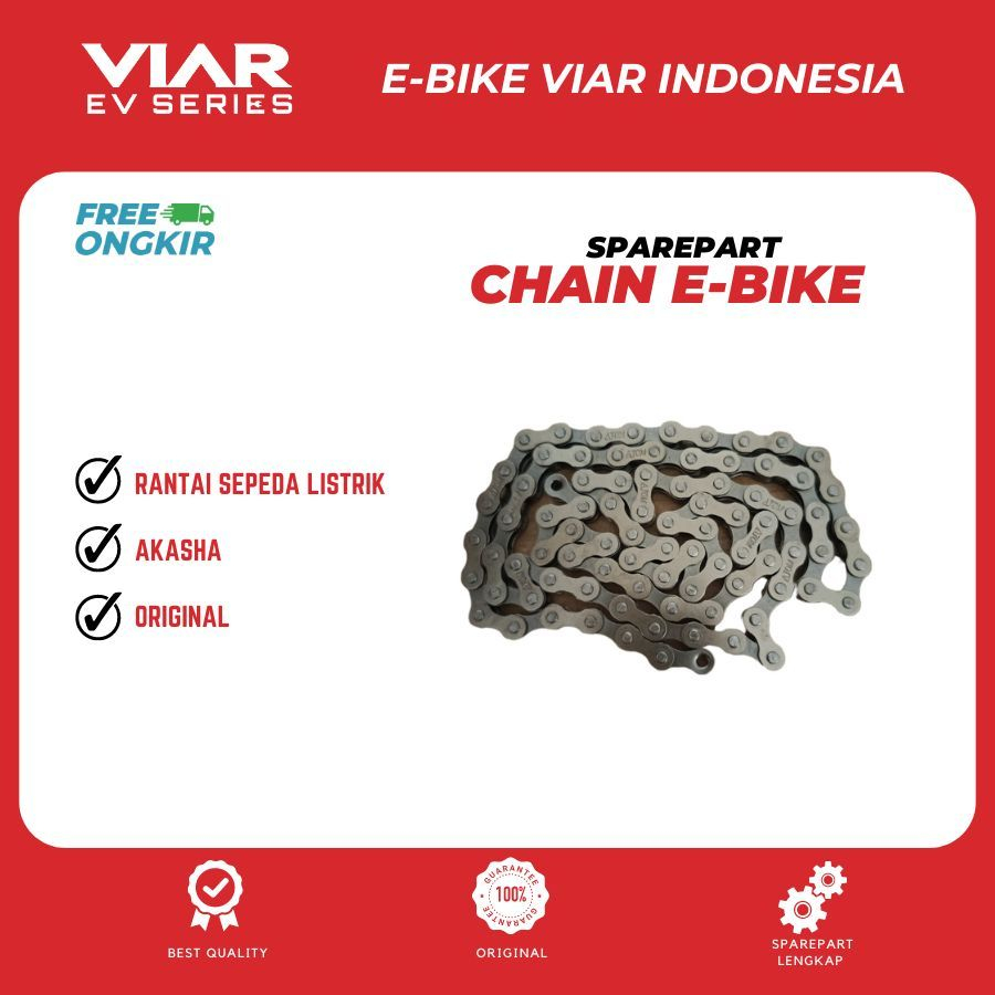 Jual CHAIN / RANTAI SEPEDA LISTRIK VIAR AKASHA - ORIGINAL | Shopee ...