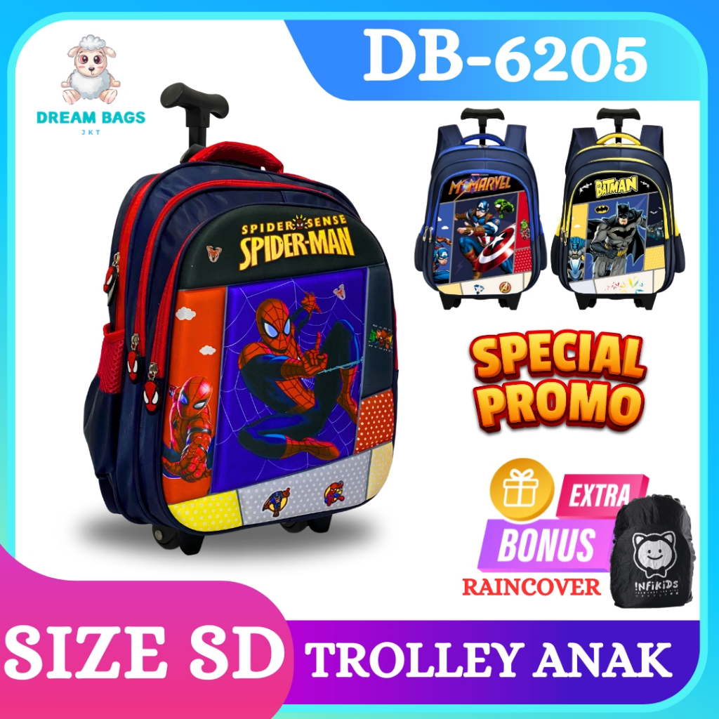 Jual Tas Ransel Troli Anak Sekolah Laki Laki SD Karakter Terbaru 2024 ...