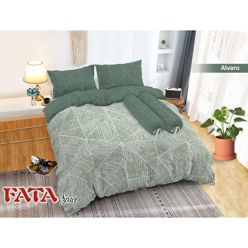 Jual FATA - Bed Cover Set Minimalis Alvaro Ukuran King 180x200 / Queen 160x200 | Shopee Indonesia