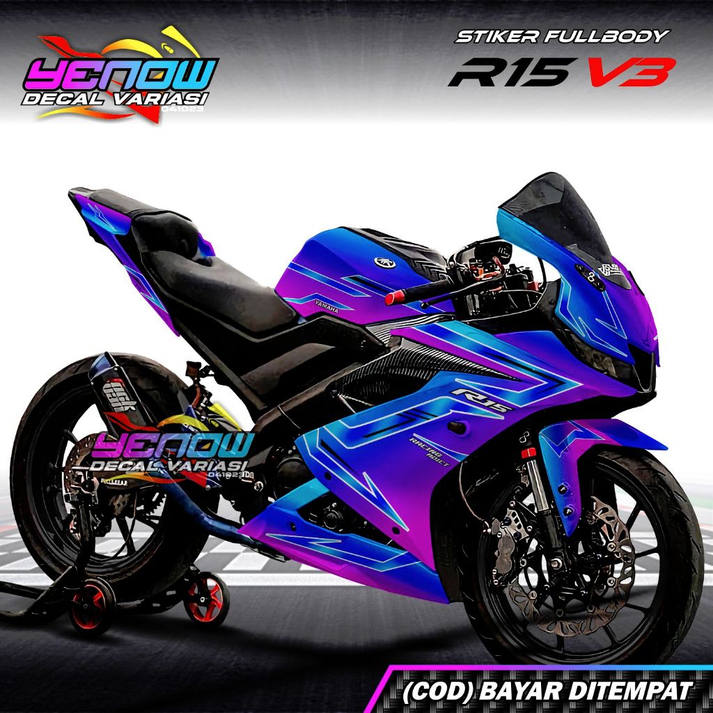 Jual Decal R15 v3 design bunglon special stiker fullbody | Shopee Indonesia