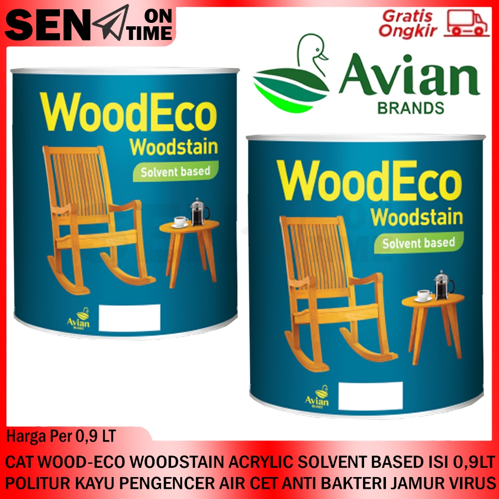 Jual CAT WOOD-ECO WOODSTAIN ACRYLIC SOLVENT BASED ISI 0,9LT POLITUR ...