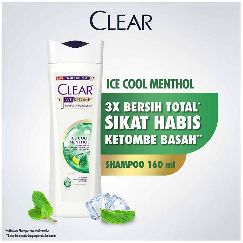 Jual Clear Menthol Segar Shampoo 160 mL | Shopee Indonesia