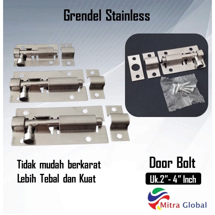 Jual Grendel Gerendel Slot Kunci Pintu Jendela Laci Stainless Selot 2 ...