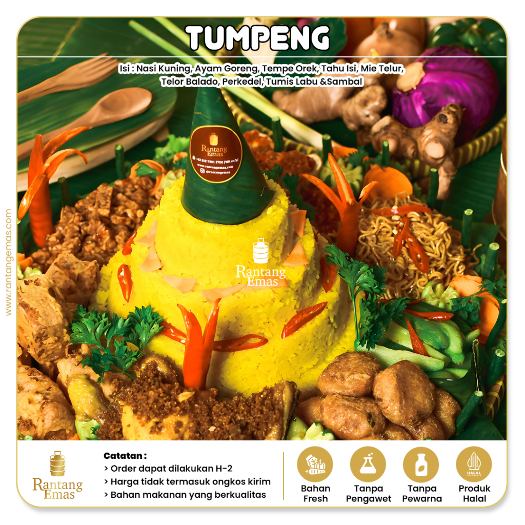 Jual Tumpeng Nasi Kuning Catering Rumahan Makanan Tasyakuran Hajatan ...