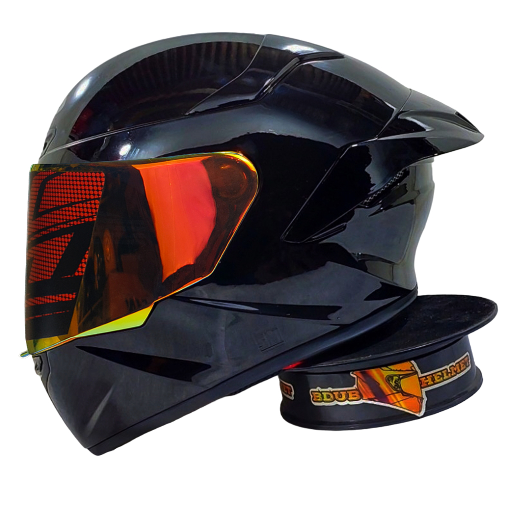 Jual Helm Full Face MLA TTC | KYY HELMET | Black Glosy Kaca Red/Blue ...